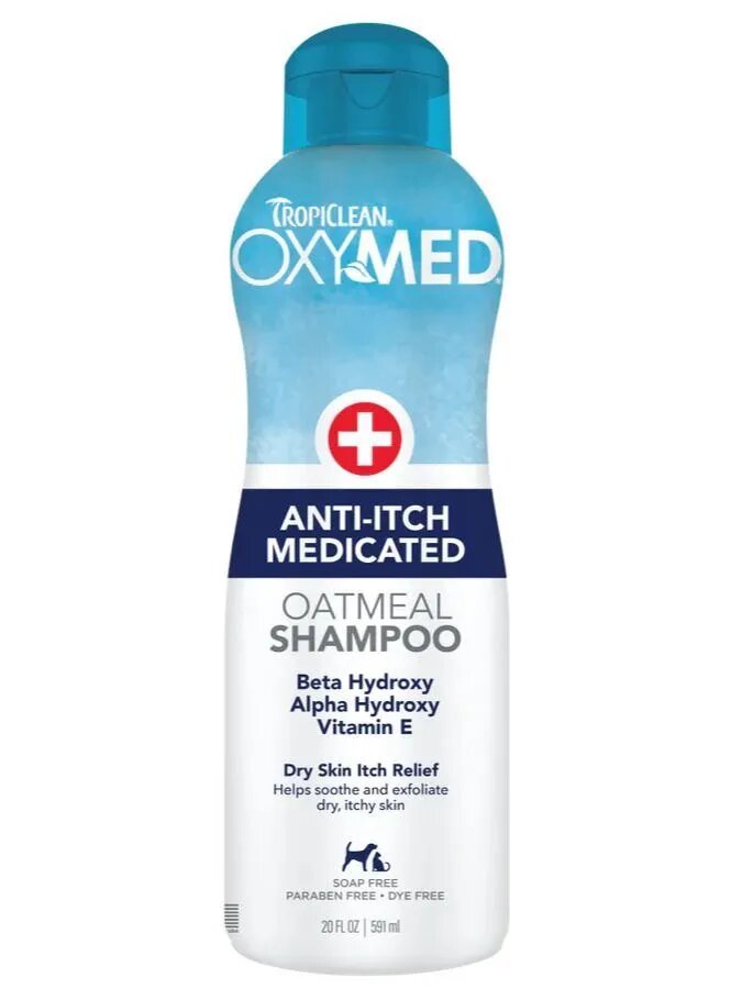 TropiClean OxyMed Medicated Лечебный шампунь против зуда