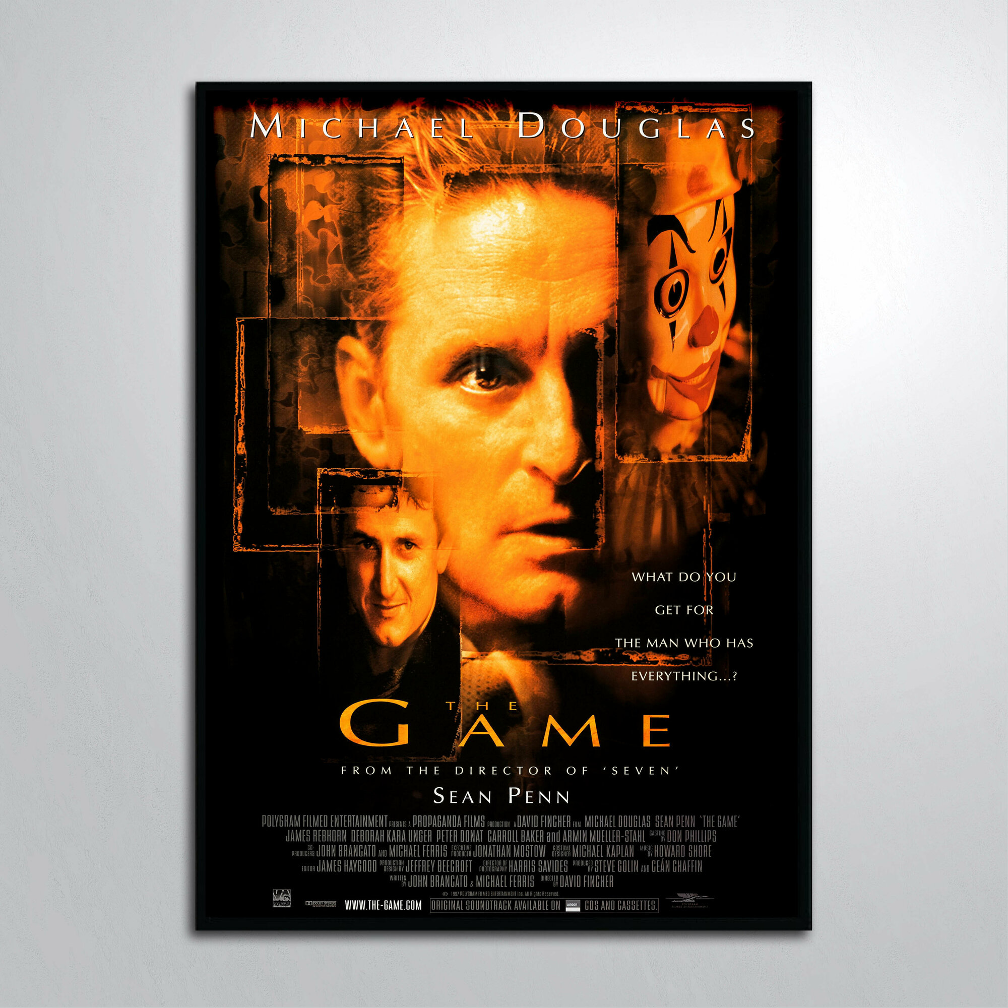 Постер без рамы/Дэвид Финчер Игра Майкл Дуглас The Game