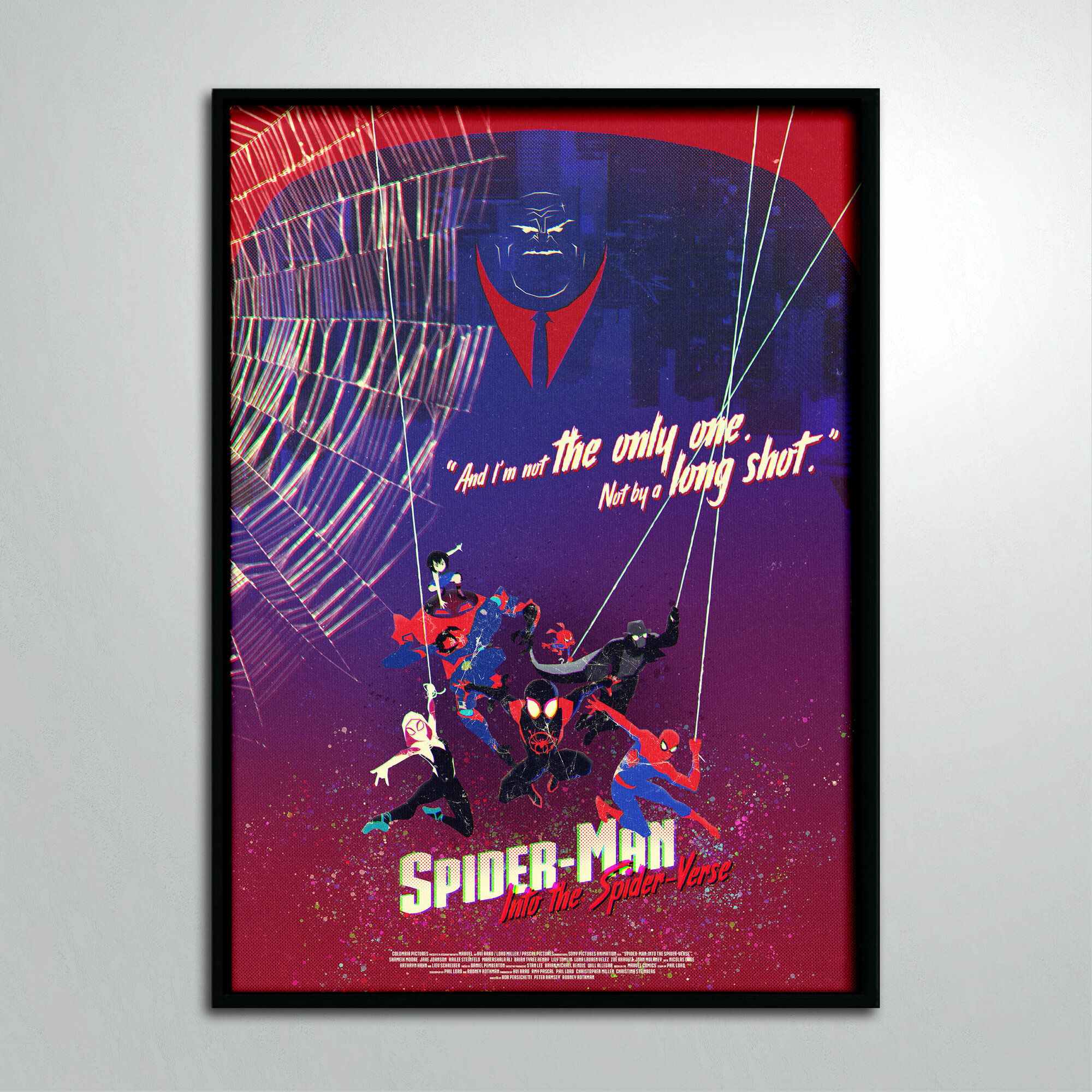 Постер без рамы/Человек-паук: Через вселенные Стекло Spider-Man: Into the Spider-Verse