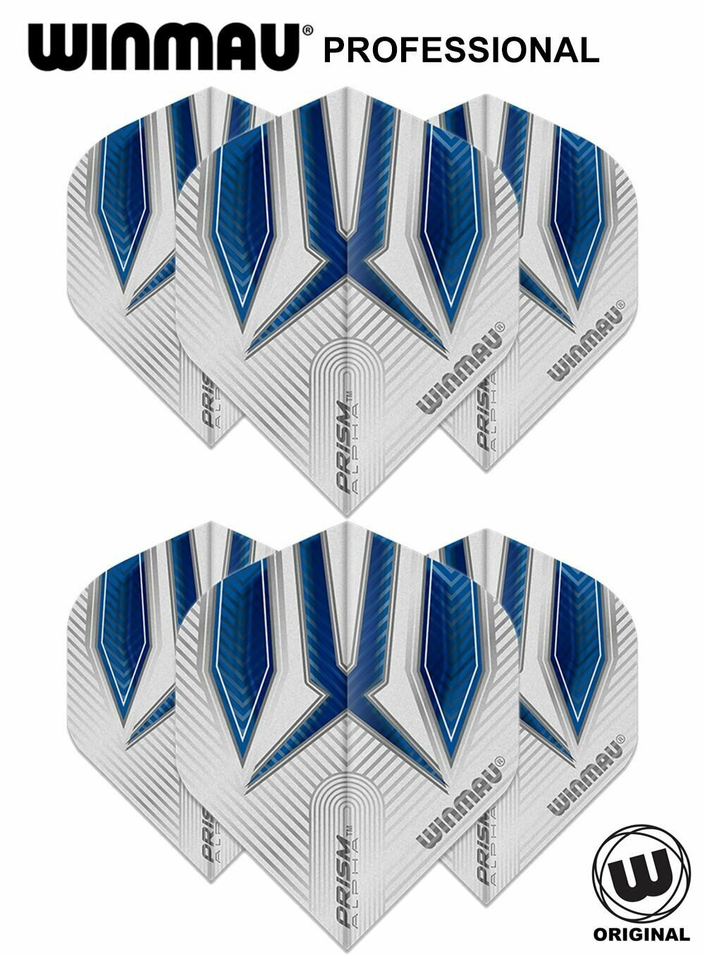 Оперения 6шт для Дартс Winmau Prism Alpha (6915.112). Профессиональные оперения для дротиков.