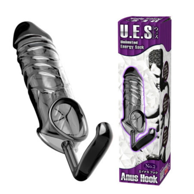 Насадка на член с анальным крюком Chiko Ring Tornado Clear