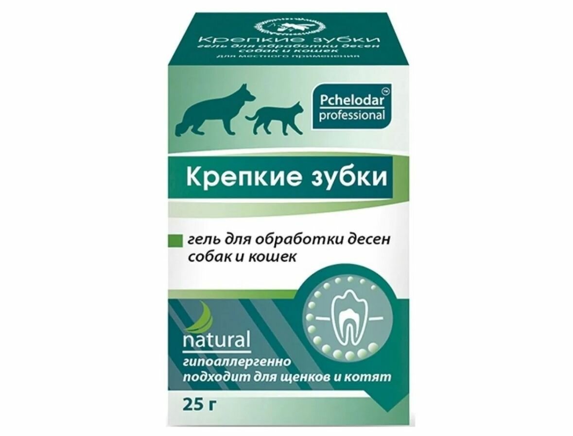 Пчелодар гель для обработки десен собак и кошек Крепкие зубки,25 мл