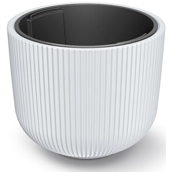 Кашпо Prosperplast для цветов Milly со вставкой d- 34,9 см, h-29 см, 15 л, белый