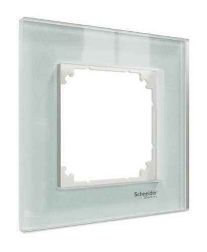 SE Merten SM M-Elegance Стекло Белый Кристалл Рамка 1-ая, Schneider Electric, арт. MTN4010-3220