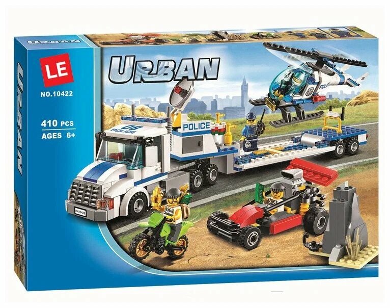 Конструктор Urban City Полиция: Перевозчик вертолёта 10422