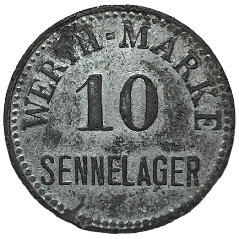Германия, Зеннелагер, токен 10 пфеннигов 1873-1923 гг. (Ценная марка) (Лот №2)