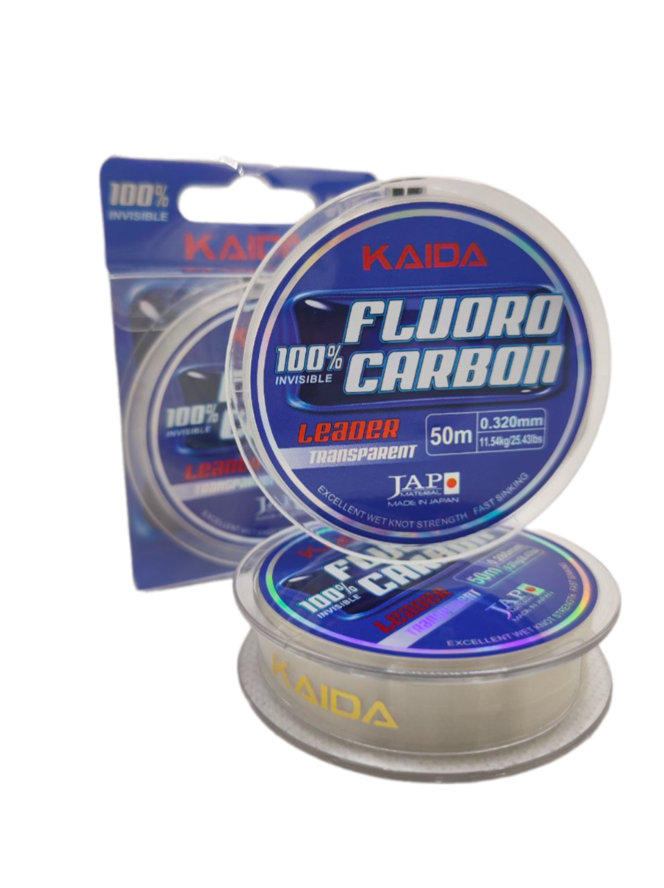 Леска поводковая fluorocarbon каида 50м 0.32мм 11.54 кг