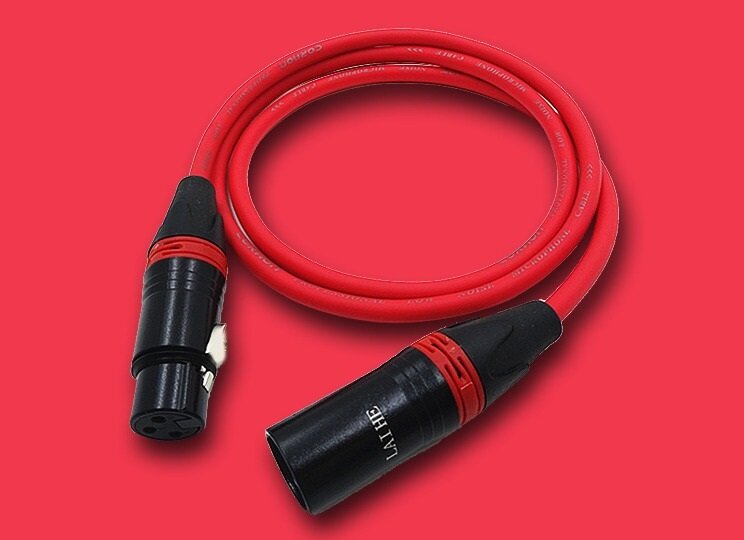 Балансный кабель XLR(M) - XLR(F) 1m, цветной красный