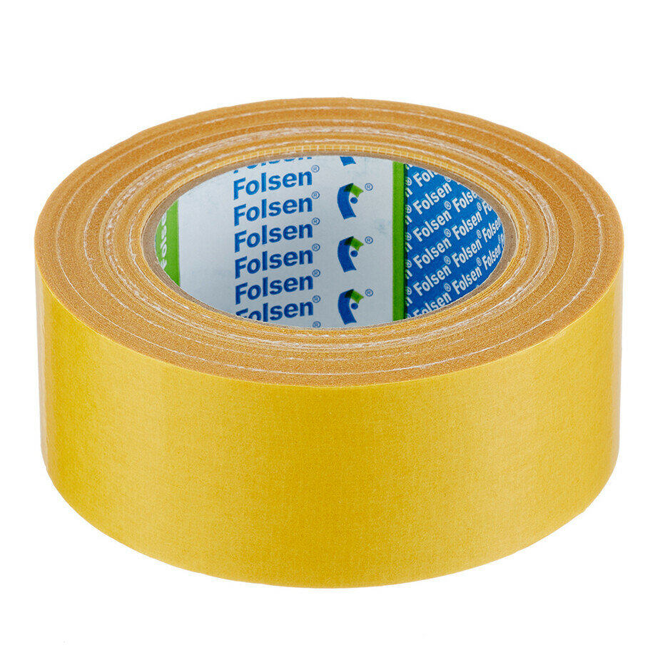 Лента клейкая монтажная двусторонняя тканевая 50 мм 25 м