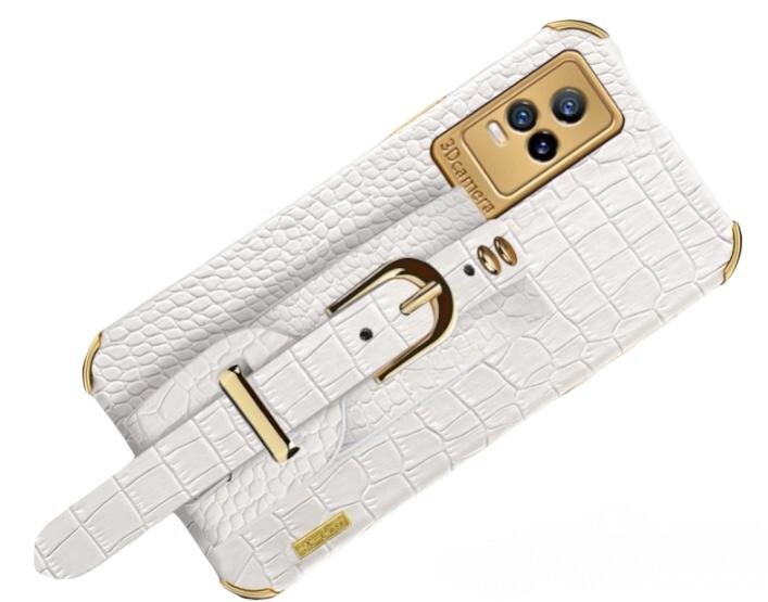 Фирменный чехол Чехол. ру Vivo V21e / Vivo Y73 из износостойкого силикона в белом цвете