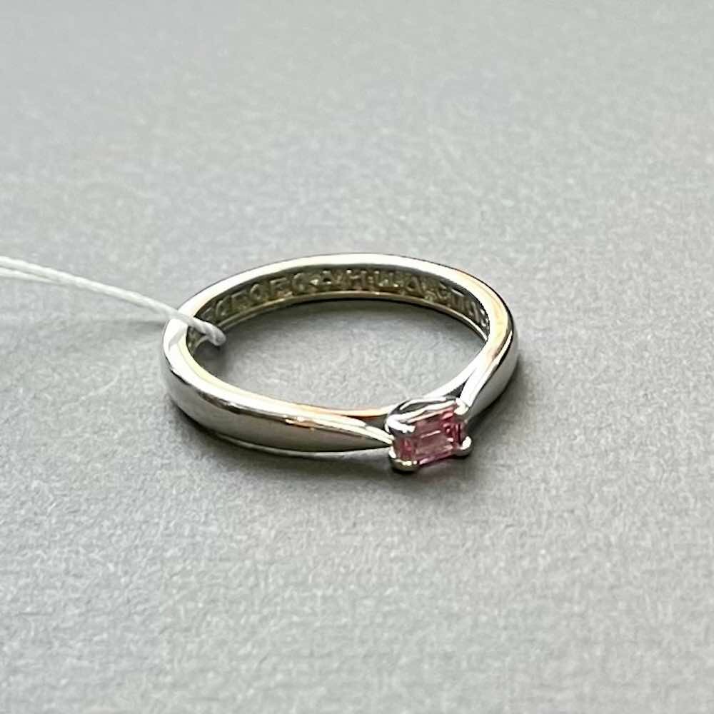 Кольцо помолвочное, белое золото, 585 проба, родирование, сапфир