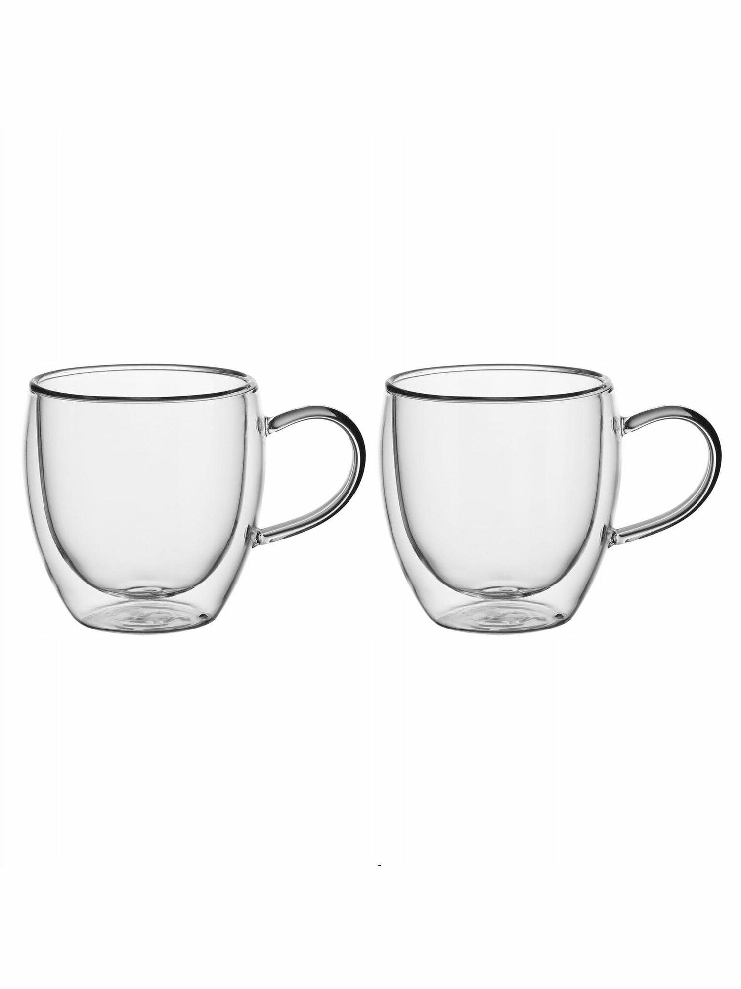 Набор чашек из двухслойного стекла 250 мл. 2 шт KAMILLE.