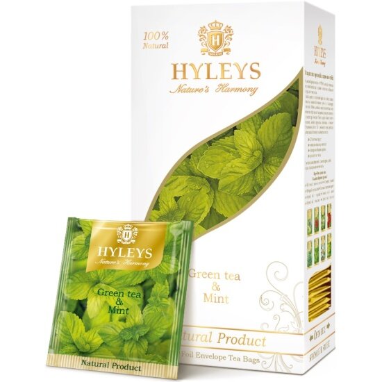 Чай зеленый Hyleys Хэйлис () "Гармония Природы" с мятой 25 пакетиков