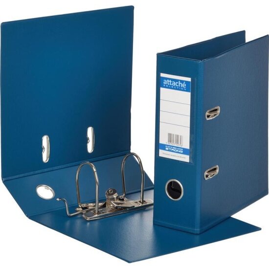 Папка-регистратор Attache формат А5, верт,70мм, т-синий, ПБП2, карм. кор