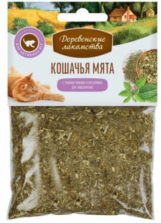 Деревенские лакомства Кошачья мята Тимьян + пустырник, 15г 0.015 кг