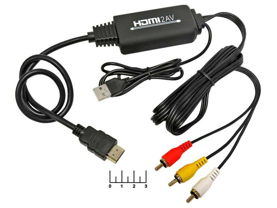 Конвертор HDMI-выход 3RCA + USB 1.8м H77
