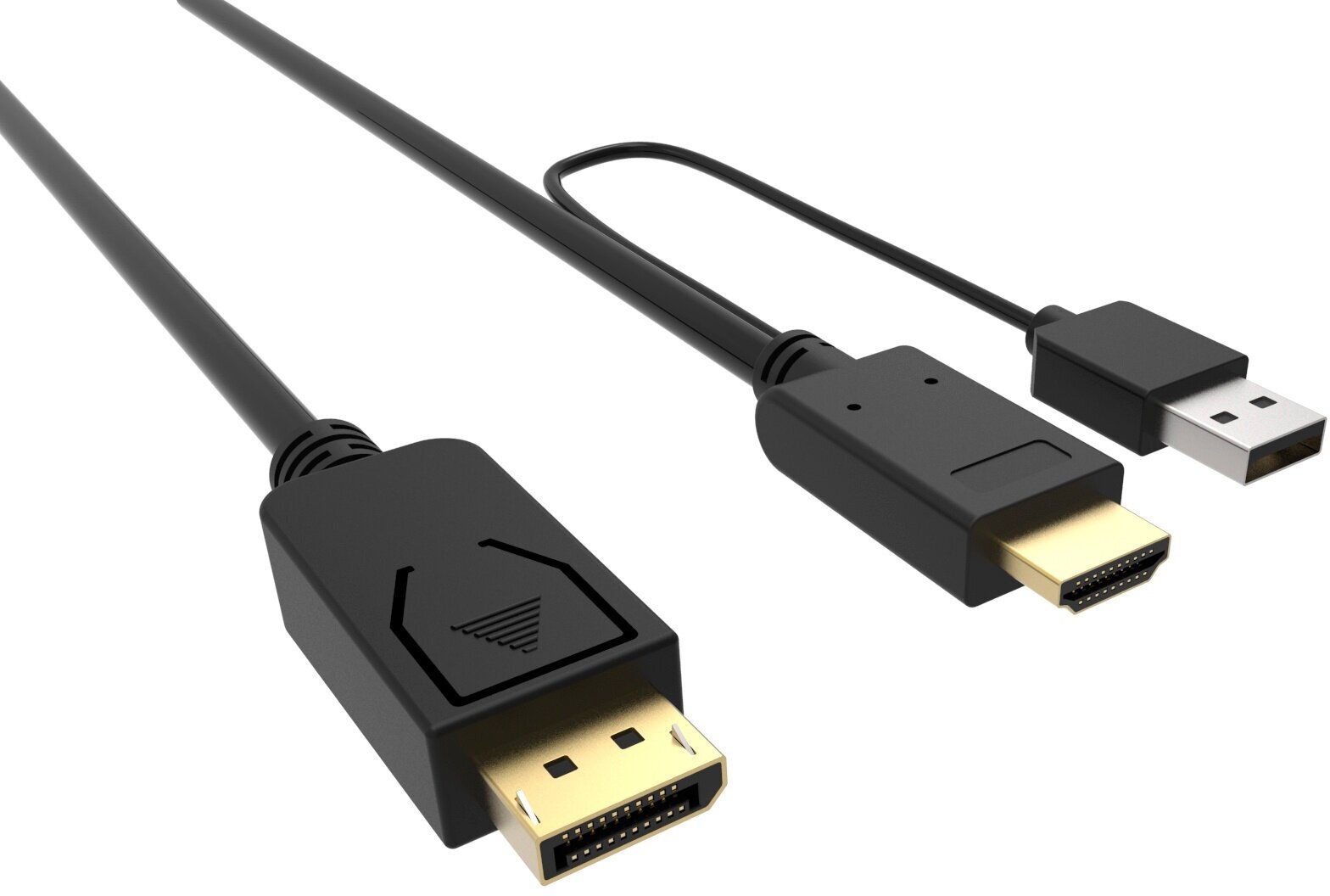 Кабель аудио-видео Buro HDMI (m)/DisplayPort (m) 2м. Позолоченные контакты черный (HDMI-DP-2M)
