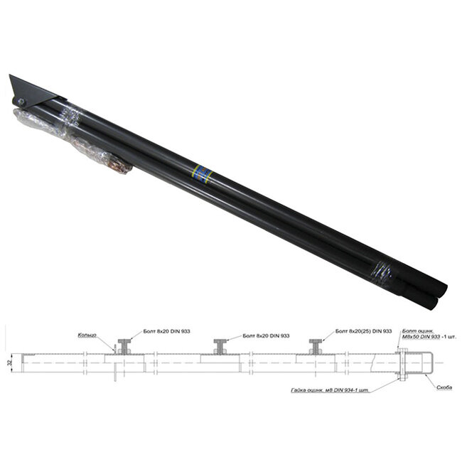 Мачта для телевизионных антенн SOFT ANGLE-4 (4,0 м, 4 секции)