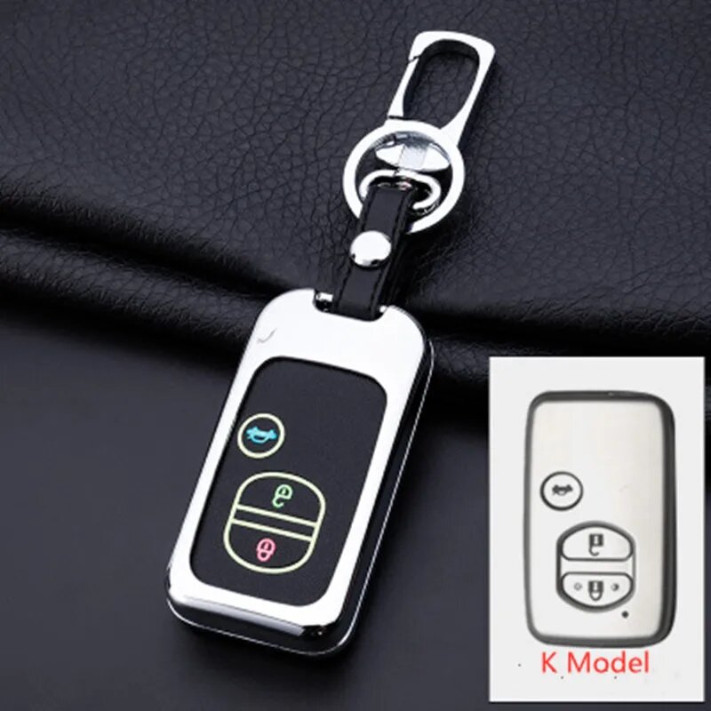 Автомобильный брелок для ключей чехол для Toyota Camry Crown RAV4 Corolla Prado Prius 3 кнопки Smart Key