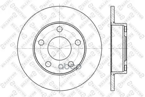 Диск тормозной задний! Audi 100/200/A8 1.8-2.8 84-97 Stellox арт. 60204747SX