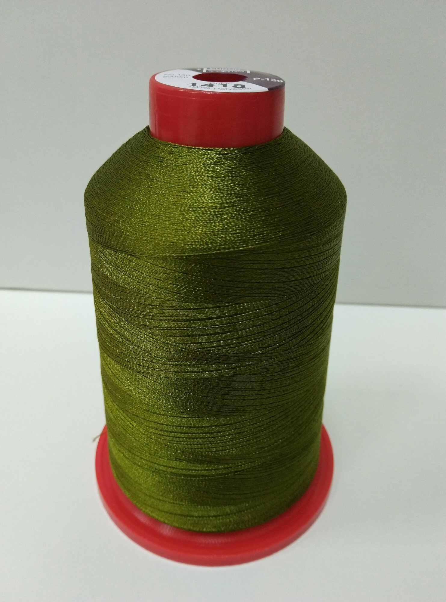 Нитки вышивальные Euron Р-130 №130 5000м, полиэстер, Цвет-1418 зеленый
