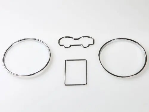 Набор колец для приборной панели из хрома для VW Golf Jetta Bora MK4 / Eurovan T4 (модели с длинным носом 97-03) / Passat B5 (97-01)