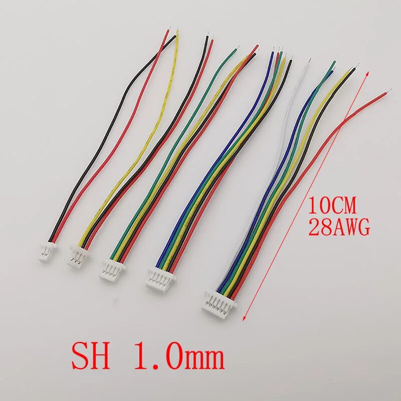 Разъемы JST 2/3/4/5/6 контактов 3Pin, SH 1.0mm