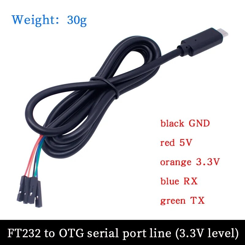 Кабель OTG с разъемами USB Type-C и USB 232 для Android и TTL MAC OSX CH340 FT232