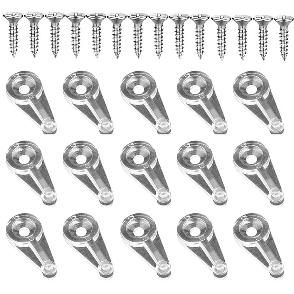 Нескользящие пластиковые фиксаторы для стекла, 50 шт, с винтами, идеальный аппаратный аксессуар для установки стеклянных панелей