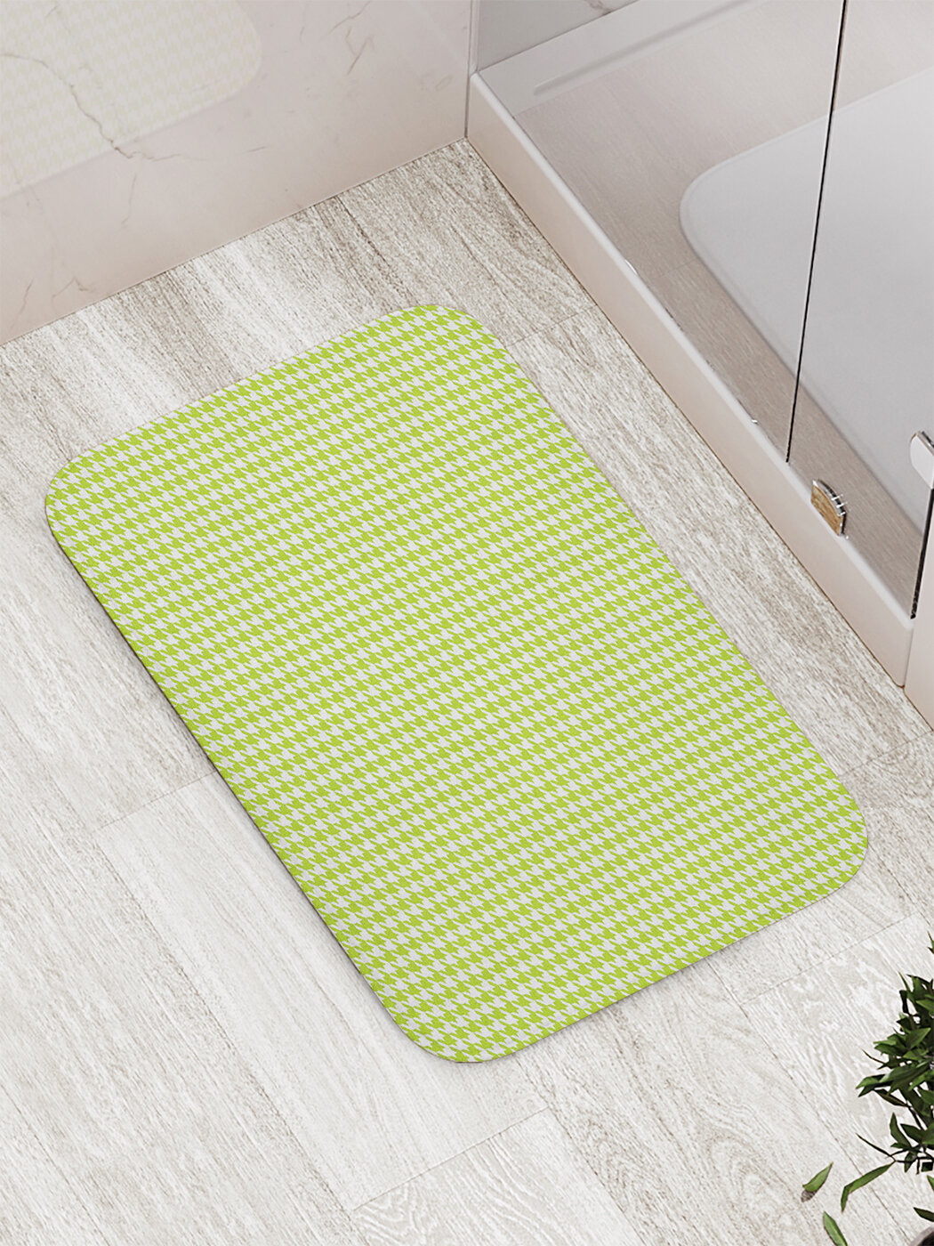 Коврик для ванной комнаты, туалета "Яркие гусиные лапки" противоскользящий, 52х77 см, JoyArty