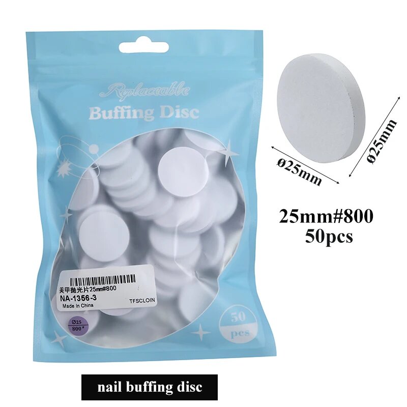Полировальные диски для ногтей 25mm #800, 50шт