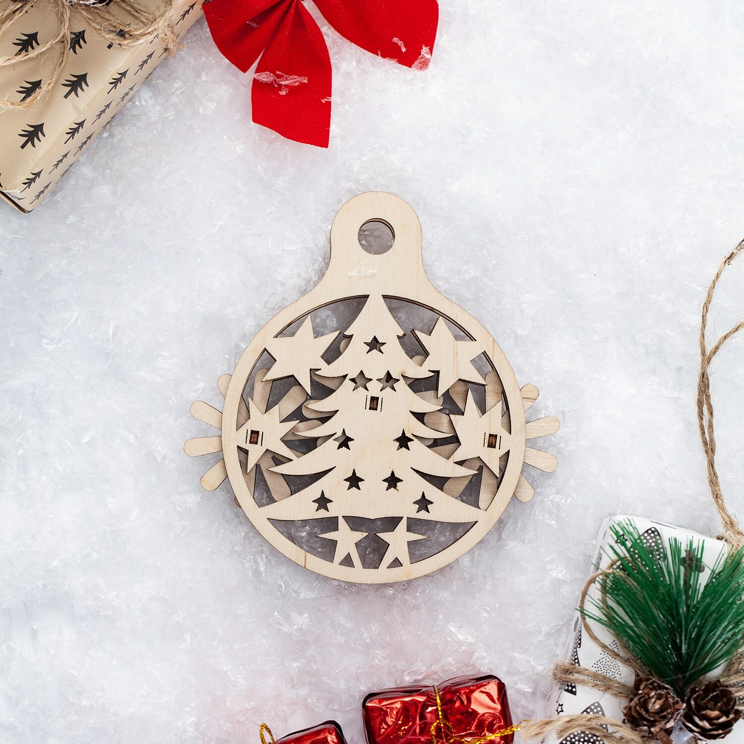 Деревянный конструктор Елочная игрушка - антистресс (DROVO)