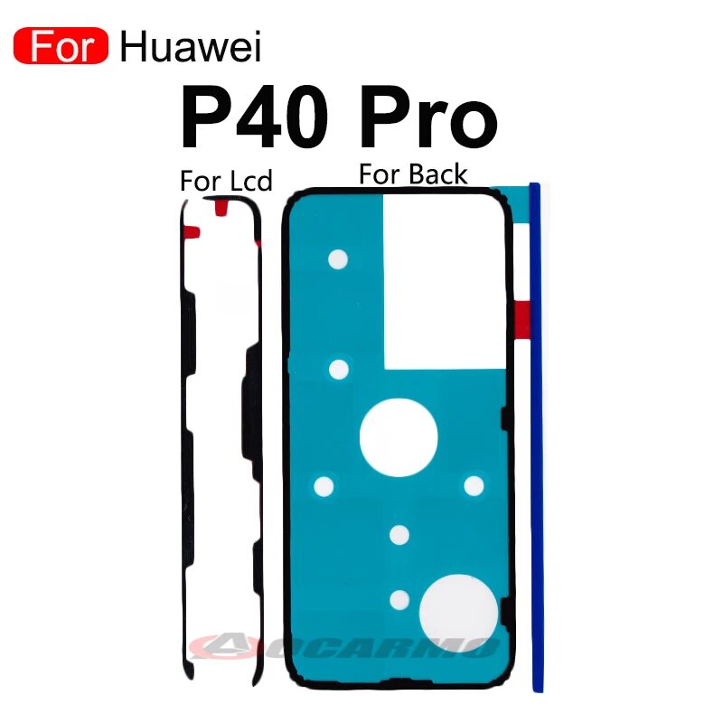 Для Huawei P30 P40 Pro P40pro передний ЖК-дисплей водонепроницаемая наклейка задняя крышка клейкая клейкая лента запасная часть P40Pro--Fullset