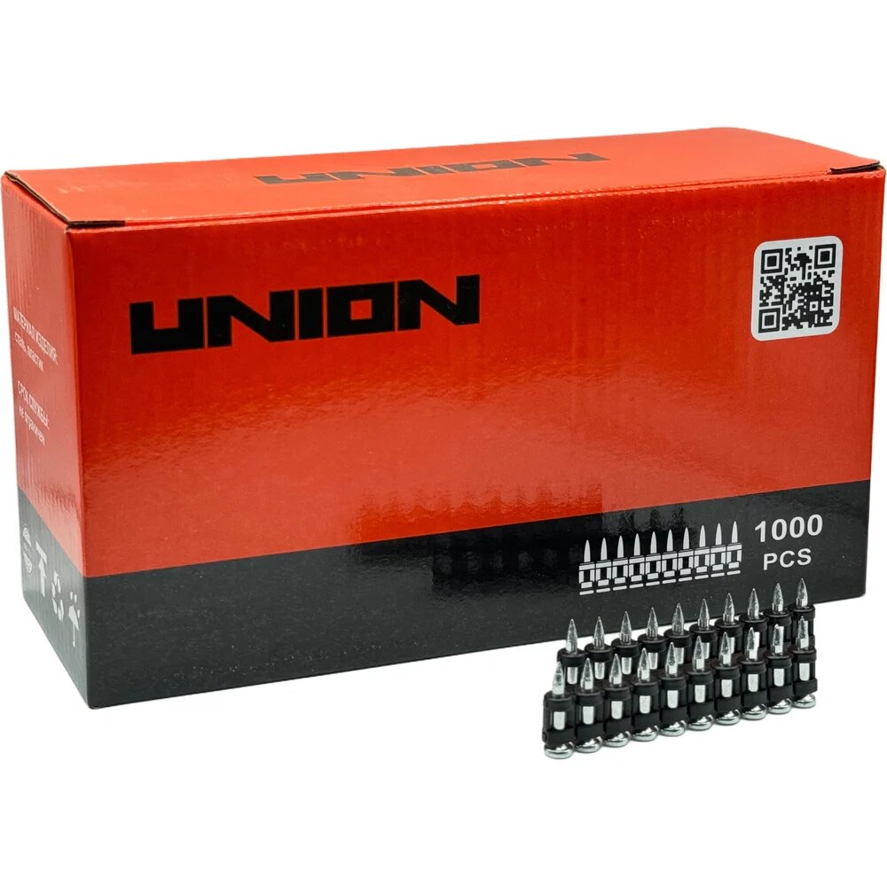 Кованые гвозди по бетону UNION UT-GP 3,05x19 для монтажного пистолета, 1000 шт, алюминиевый, гипсокартонных плит