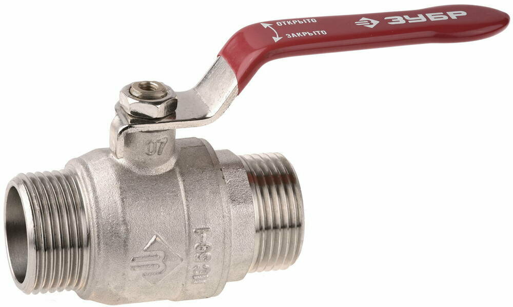 Шаровой кран ЗУБР d 1/2, "папа-папа" 51352-N-1/2
