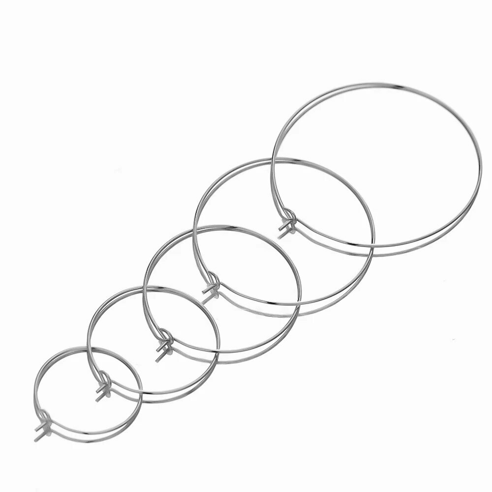 Серьги-обручи Semitree Steel color 2