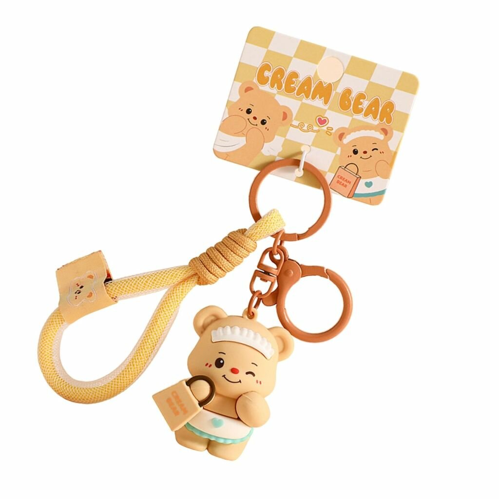 Мультяшный медведь-брелок для ключей кукла подвеска