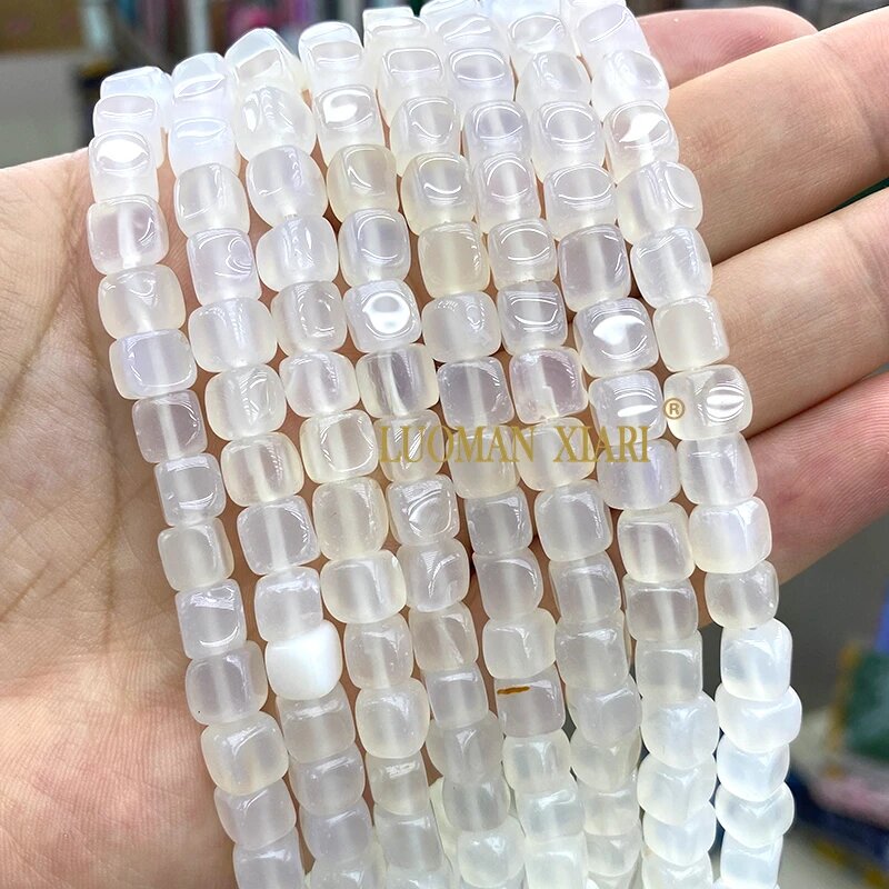 Бусины из ракушек LUOMAN XIARI, белые, 7-8 мм