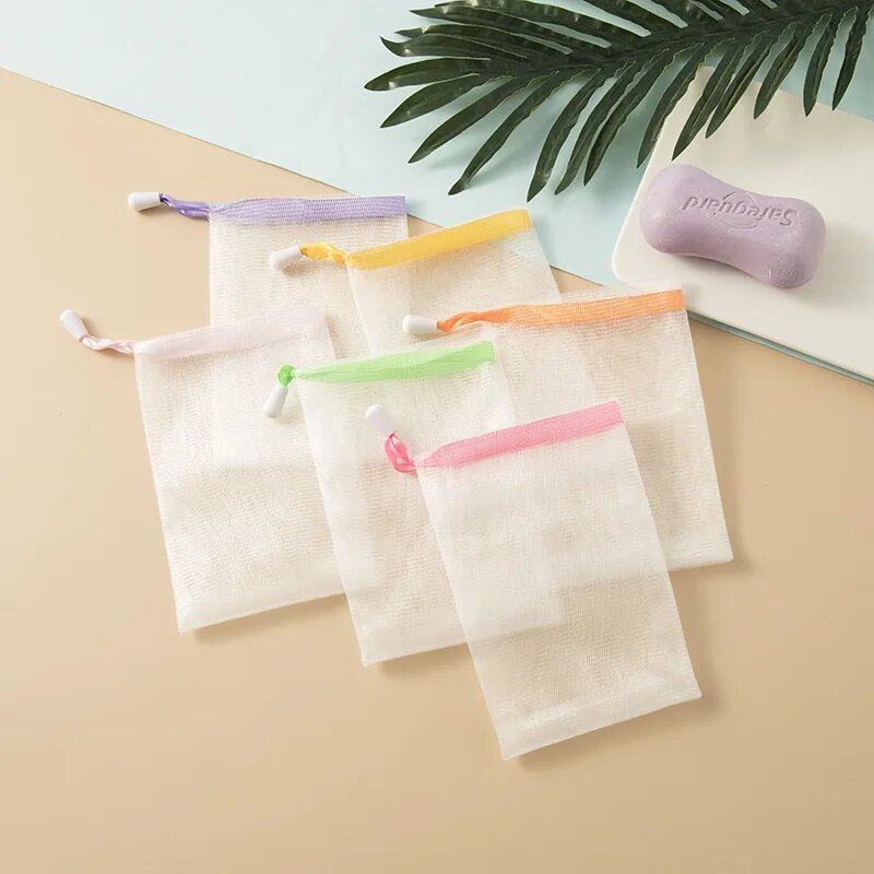 Подвесная пенящаяся сетка для мыла, очищающее средство для лица в ванной комнате, мыло для чистки тела, сетчатая перчатка, пузырчатая сетка, мешки, инструменты для чистки