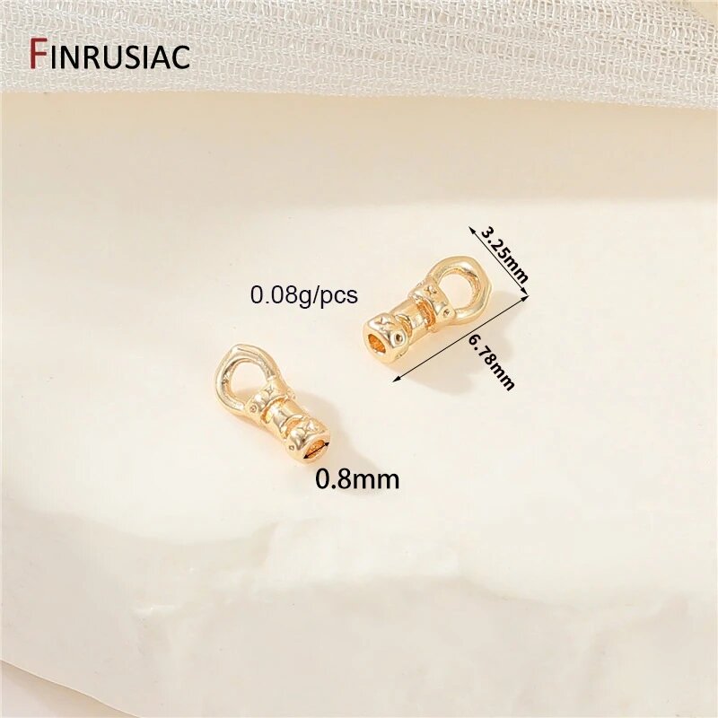 Концевики для бижутерии FINRUSIAC 14К золотые латунные 20 pieces, 14K Gold Plated