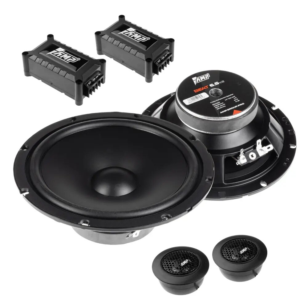 Акустика компонентная AMP BEAT 6.5 V2, 60Вт, 16,5см, 91дБ, черная