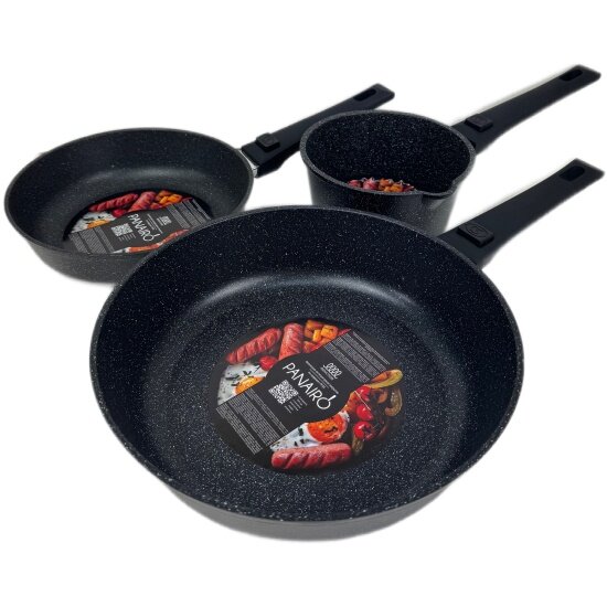Набор посуды Panairo "Soverdo induction №1 ": Сковорода 22 см + Сковорода 28 см + Ковш 1.4 л (Sov-NAB1-22+28+KOV.1.4-I)