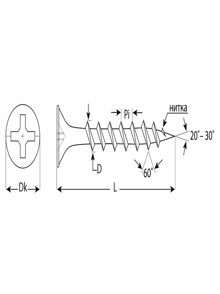 СГД, 35 х 3.5 мм, фосфатированное покрытие, 350 шт, саморез