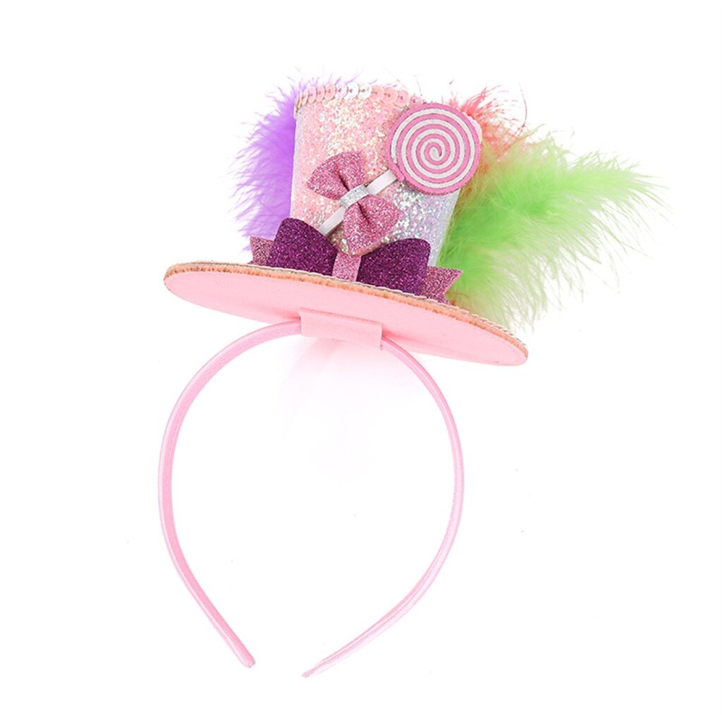 Party Celebration Headwear Sequins Top Hat Hairhoop Festival Holiday Headdress