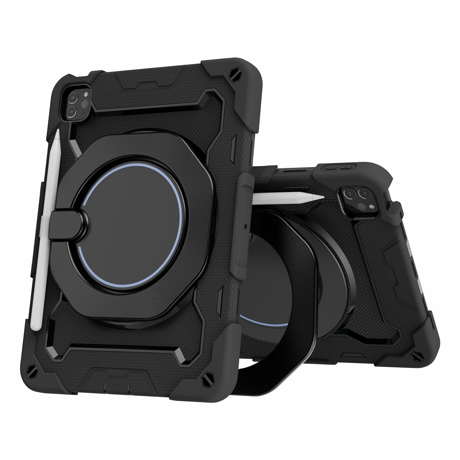 Чехол MyPads для планшета Apple iPad Air4 (2020)/Air5 (2022)/iPad Pro 11 2018/2020/2021/2022 с кольцом-подставкой, черный