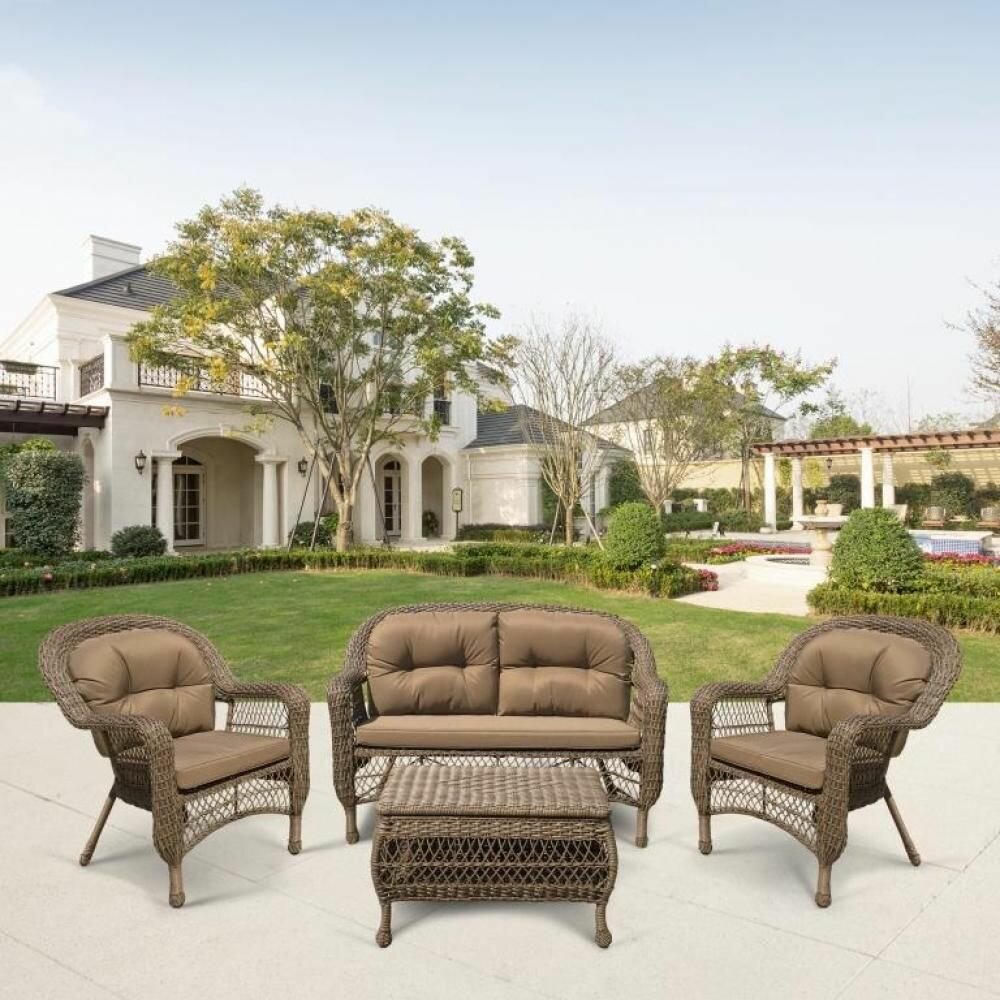 Комплект мебели 2+1+1LV520BB Beige/Beige/ (Afina Garden)