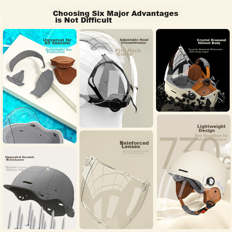 Tianqi Helmet Electric Vehicle 3C Certification New National Standard Class A Winter Antifreeze Warm Unisex Electric Vehicle Safety Helmet Milky White