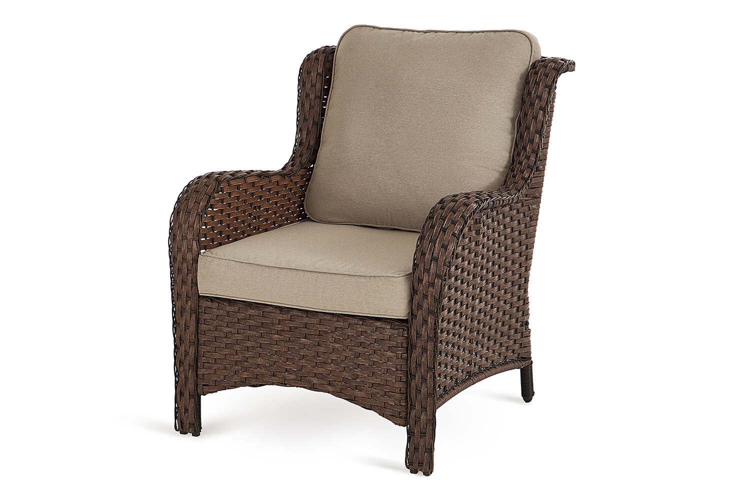 Кресло садовое HOFF Teo, 75х92х84.5 см, искусственный ротанг, цвет коричневый, бежевый