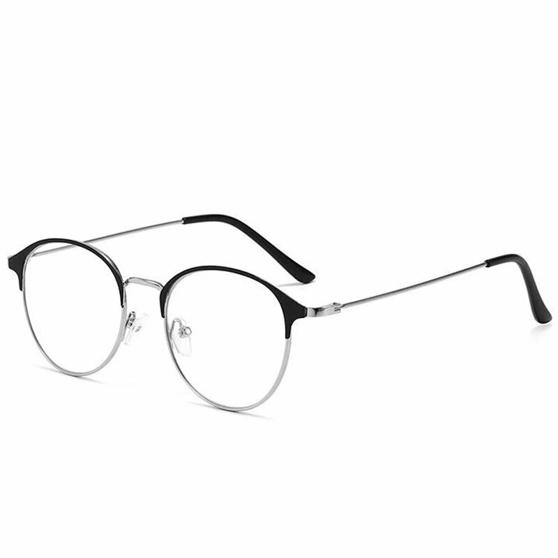 Металлические очки GSBJXZ для близорукости от -0.5 до -1.0 Black Silver, Myopia -1.0