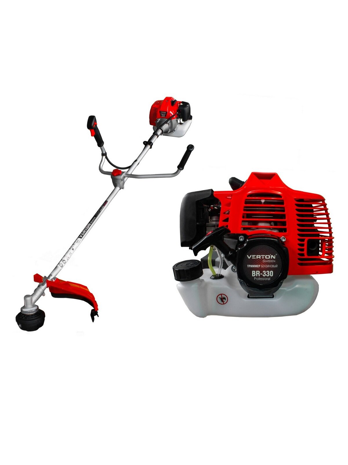 Триммер бенз. VERTON garden BR-330 Professional(V33 см3,1.6 л. с./1.18 кВт, проф. ран, цел. штан. диск40т)